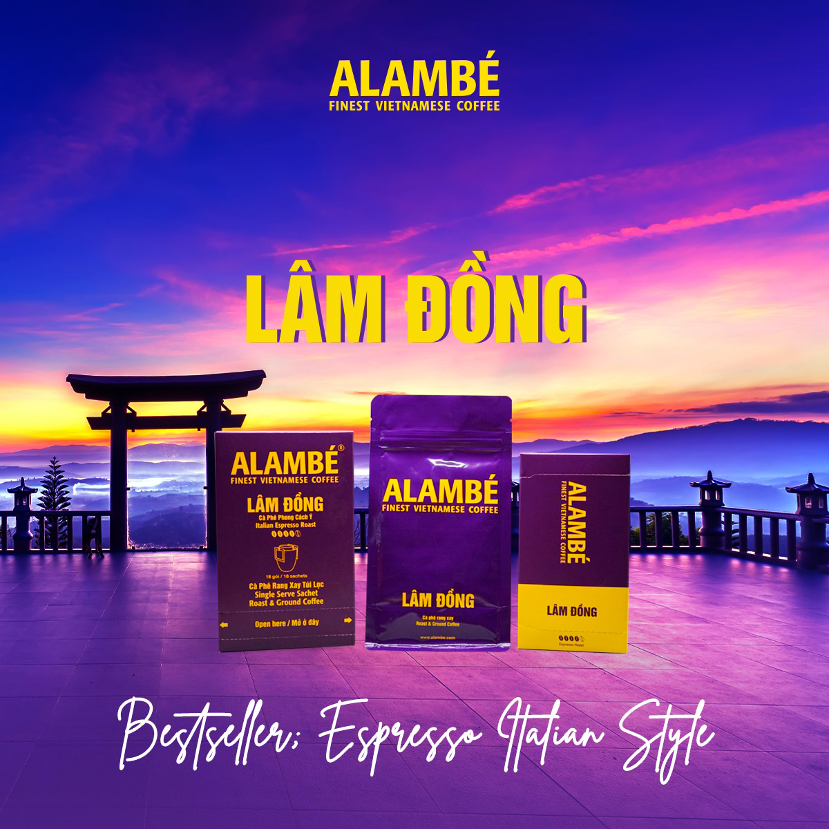 Cà Phê Phin Giấy Túi Lọc Lâm Đồng Alambé - Single Serve Drip Coffee ...