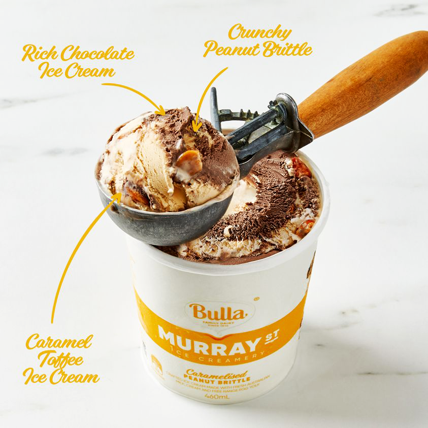 Kem Bulla Murray Hương Caramel Và Đậu Phộng Giòn 460ml - Caramelised ...