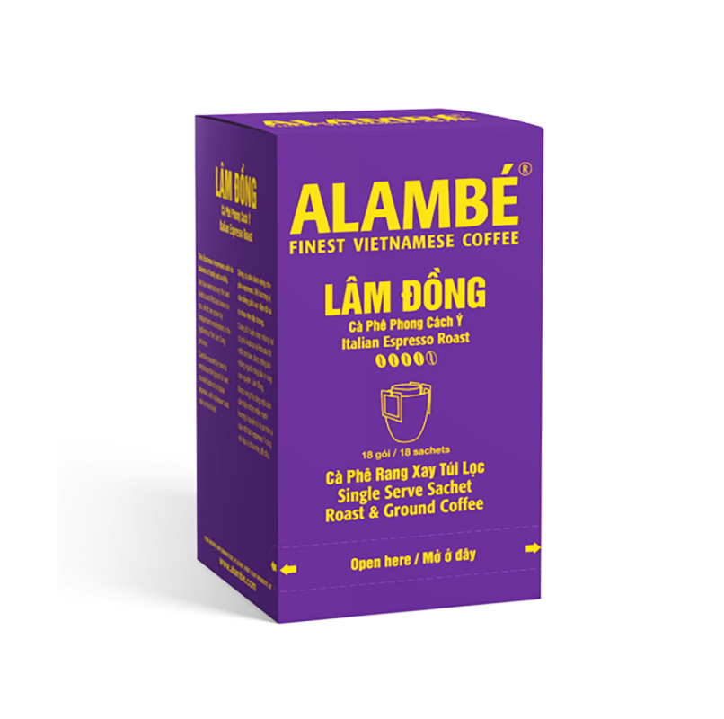 Cà Phê Phin Giấy Túi Lọc Lâm Đồng Alambé - Single Serve Drip Coffee ...