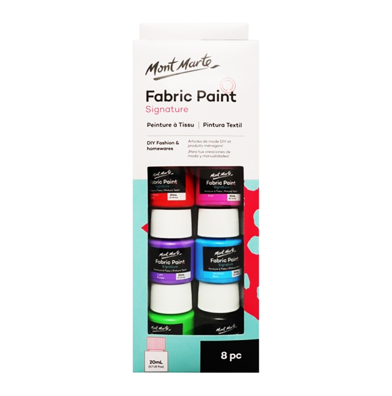 Bộ Màu Vẽ Fabric Paint 8 Cái x 20ml - Mont Marte Fabric Paint ...