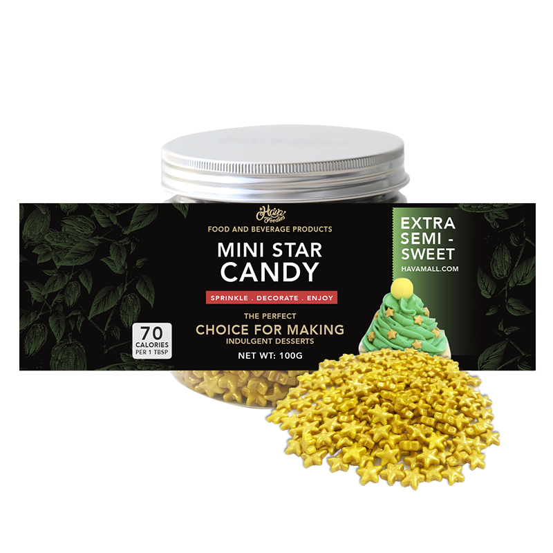 Bông Đường Hình Ngôi Sao Trang Trí Giáng Sinh Noel Havafood Hủ 100g ...