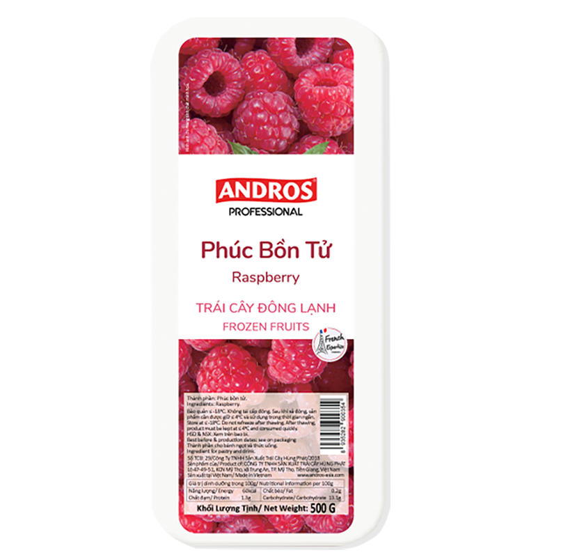 Phúc Bồn Tử Đỏ Đông Lạnh Andros Hộp 500g - Frozen Raspberry - HavaMall ...