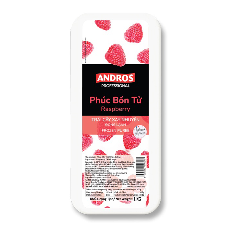 Phúc Bồn Tử Xay Nhuyễn Đông Lạnh Andros 1kg - Frozen Puree Raspberry ...